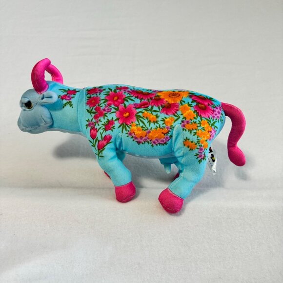 Cow Parade | Toys | Cow Parade Plush Blue Pink Floral Stuffed Animal ...